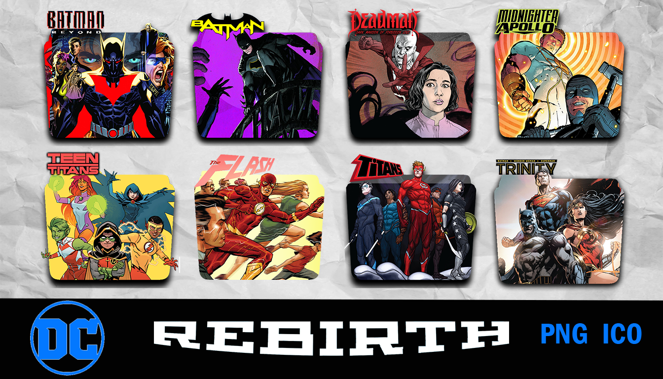 DC Rebirth Icon Pack v4 by piebytwo on DeviantArt