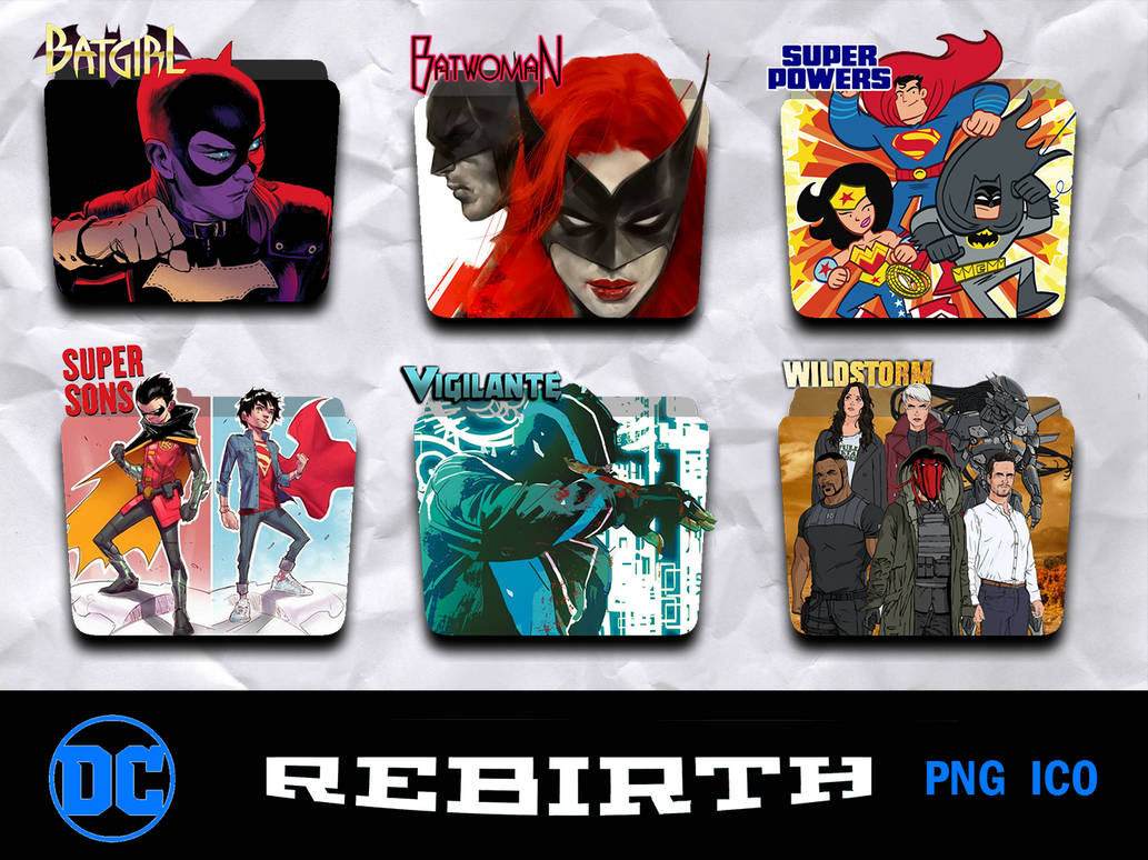 DC Rebirth Icon Pack v6 by piebytwo on DeviantArt