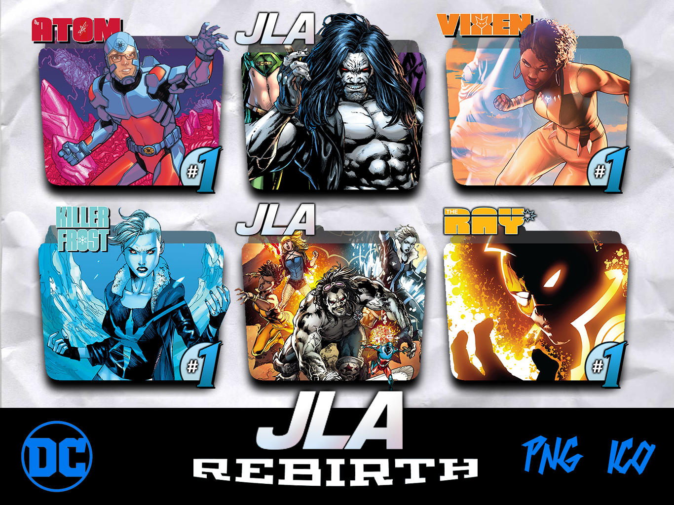 DC Rebirth Icon Pack v9 - JLA by piebytwo on DeviantArt