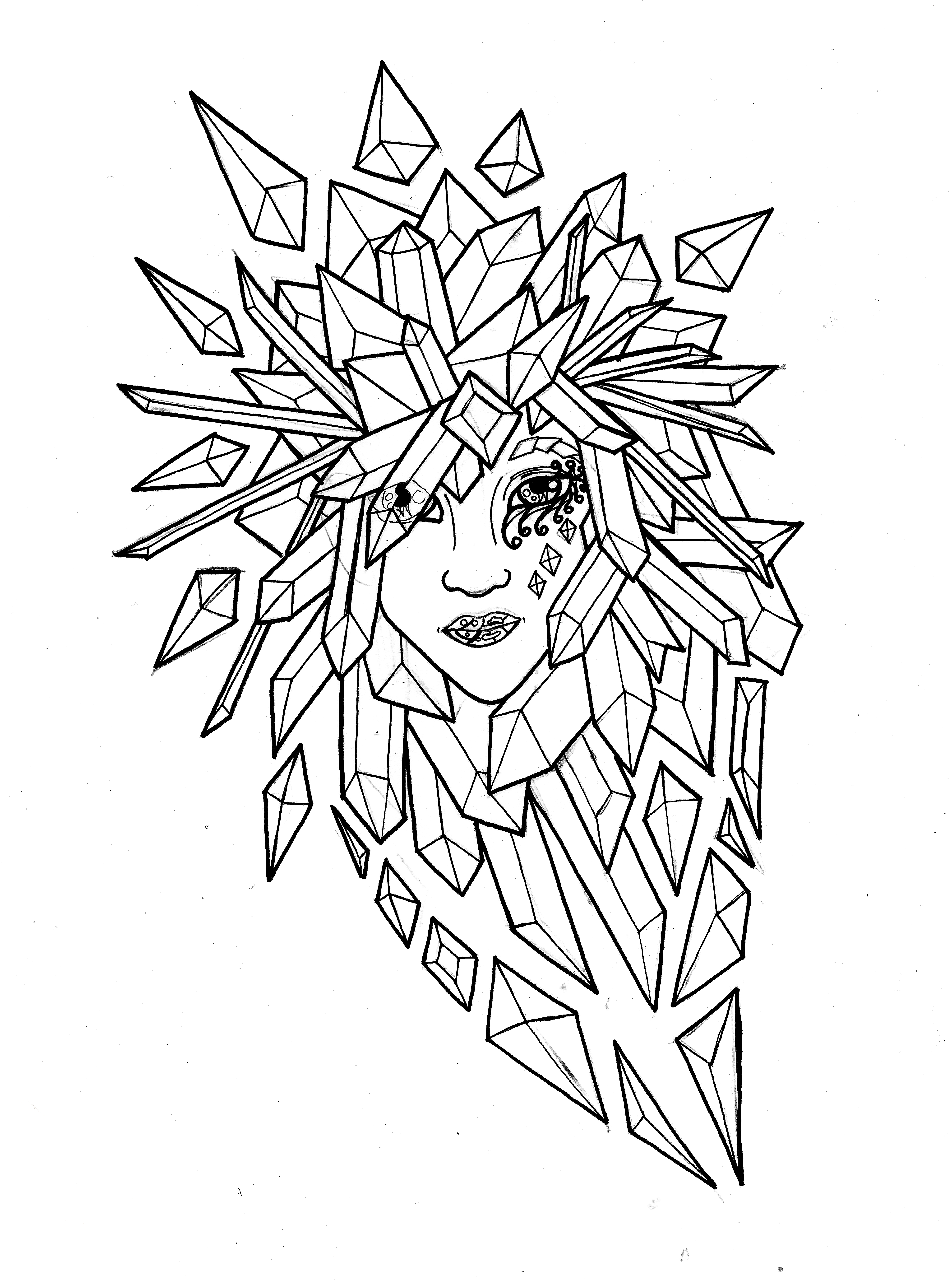 Crystals Sketch by raven211 on DeviantArt