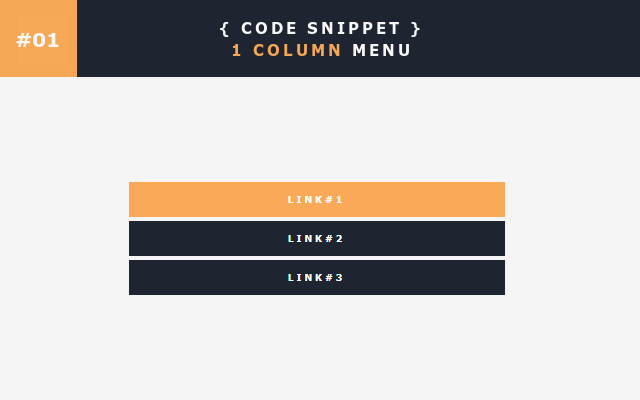 [01] Code Snippet - 1 Column Menu by Gasara on DeviantArt