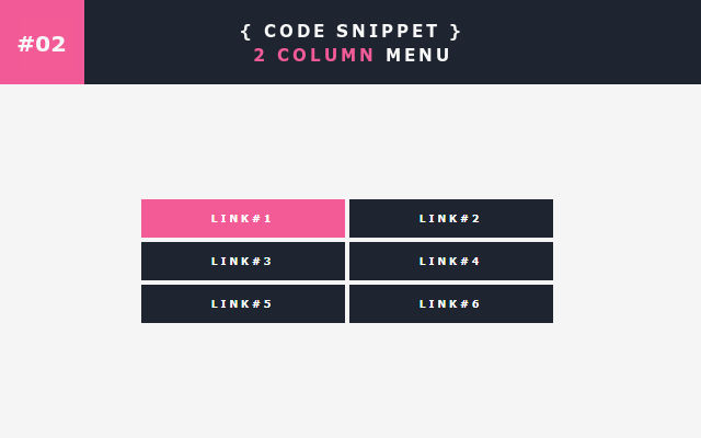 [02] Code Snippet - 2 Column Menu by Gasara on DeviantArt