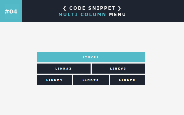 [04] Code Snippet - Multi Column Menu by Gasara on DeviantArt