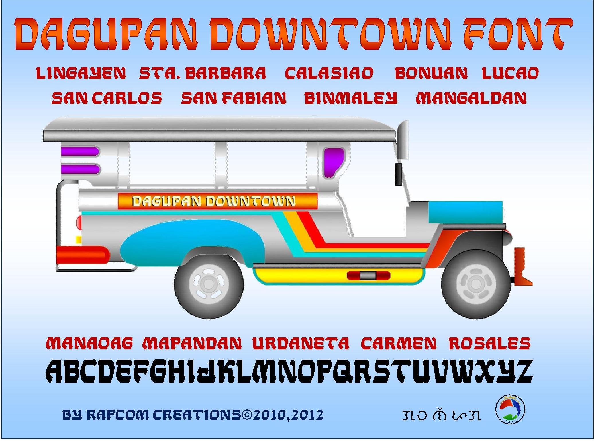 Dagupan Downtown Font by renpaga on DeviantArt