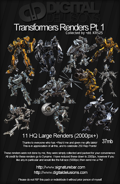 Transformers Render Pack by jalp1310 on DeviantArt