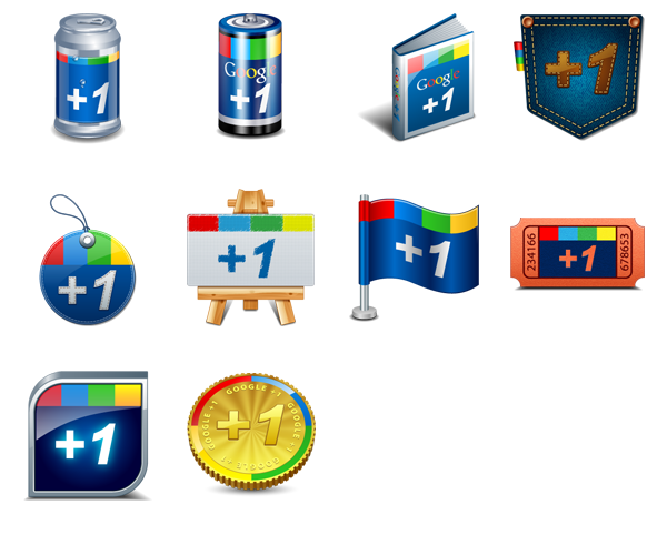 Google plus one icons by truemisha on DeviantArt