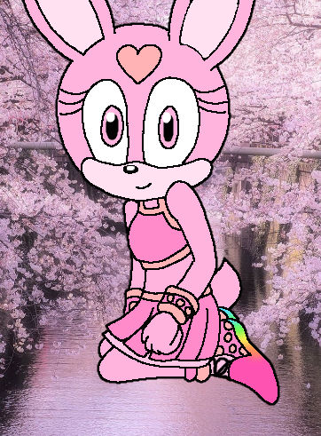 River of sakura rabbit by CailynChaos on DeviantArt