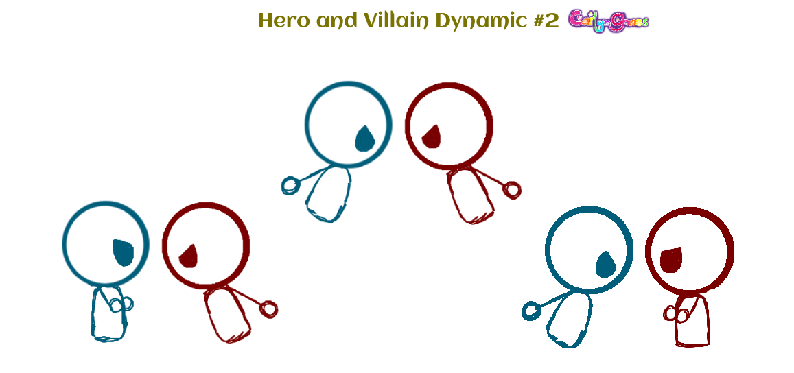 Hero vs Villain Dynamic Doodle 2 by CailynChaos on DeviantArt