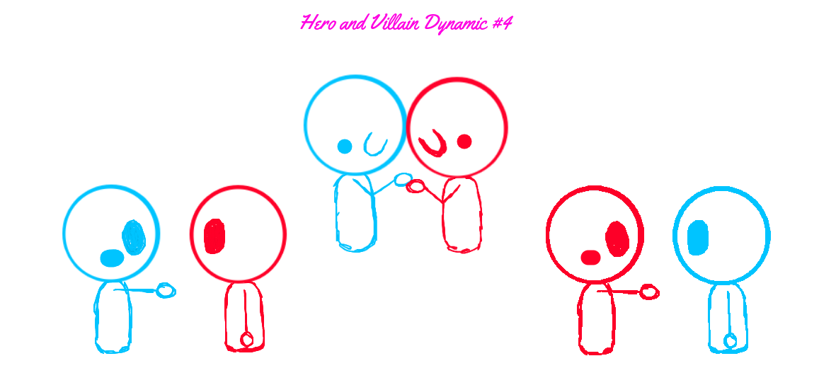 Hero vs Villain Dynamic Doodle 4 by CailynChaos on DeviantArt