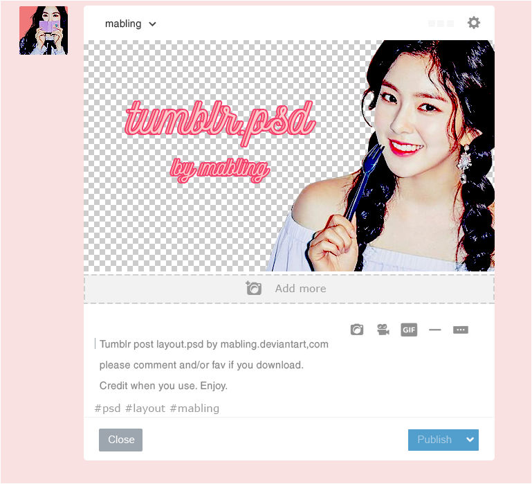Tumblr Post Layout.psd by Mabling by mabling on DeviantArt