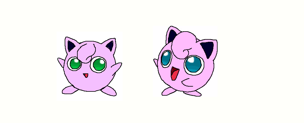 Shiny and normal Jigglypuff by WolfbotShadowdragon on DeviantArt