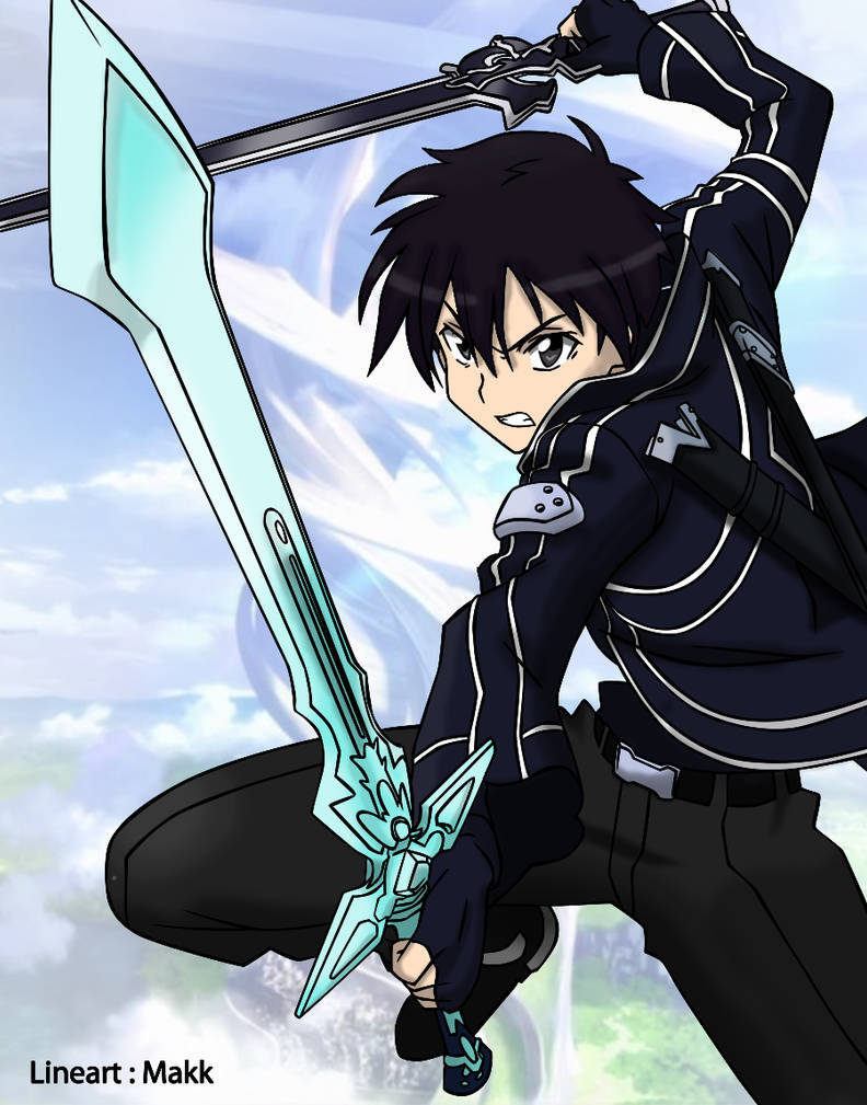 Kirito {Sword Art Online} - (Colored) by JeremyWinters on DeviantArt