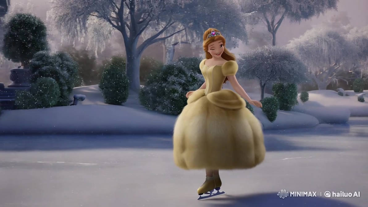 Ai video*princess belle ice skating by Panzerjager1940 on DeviantArt