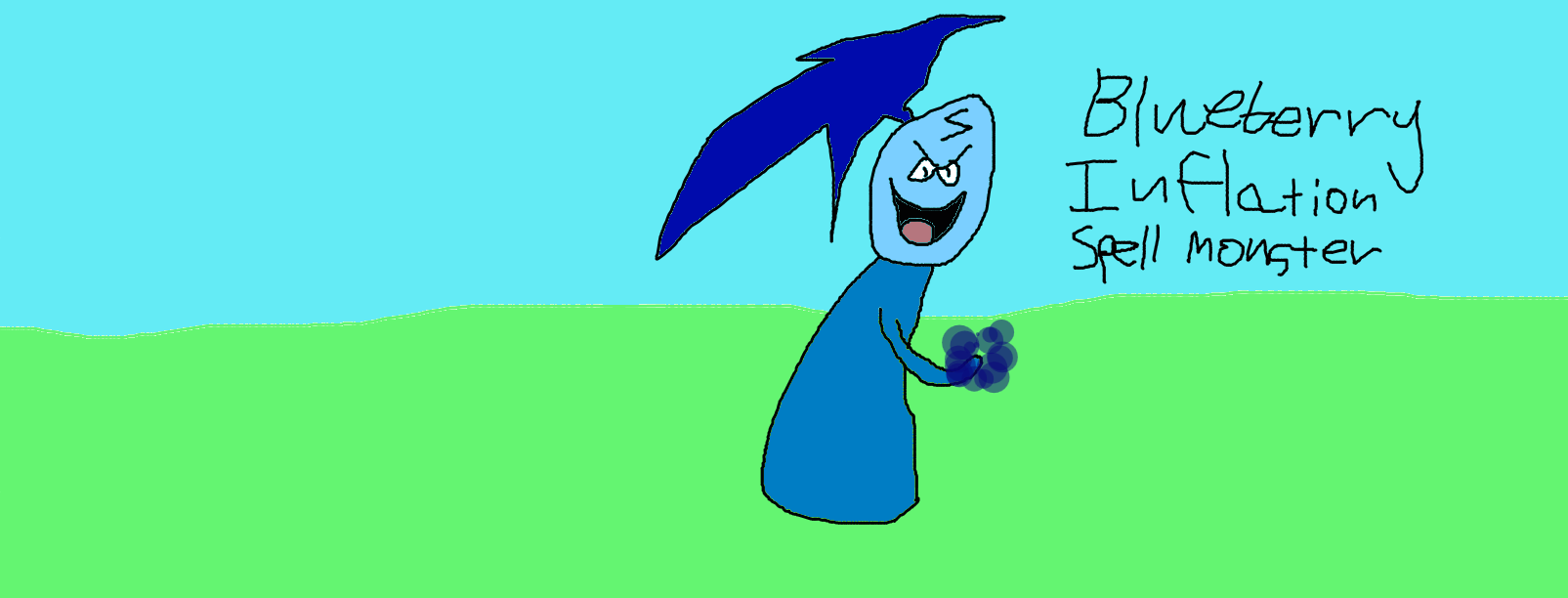 The Blueberry Inflation Spell Monster by pinkiepielover63 on DeviantArt