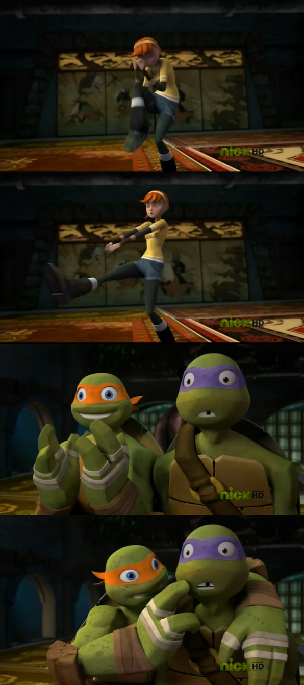 Donnie and April scene by LadyCreative on DeviantArt