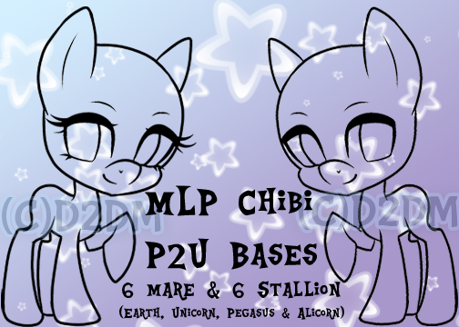 [P2U] MLP Chibi Bases 01 by Dare2DreamMedia on DeviantArt