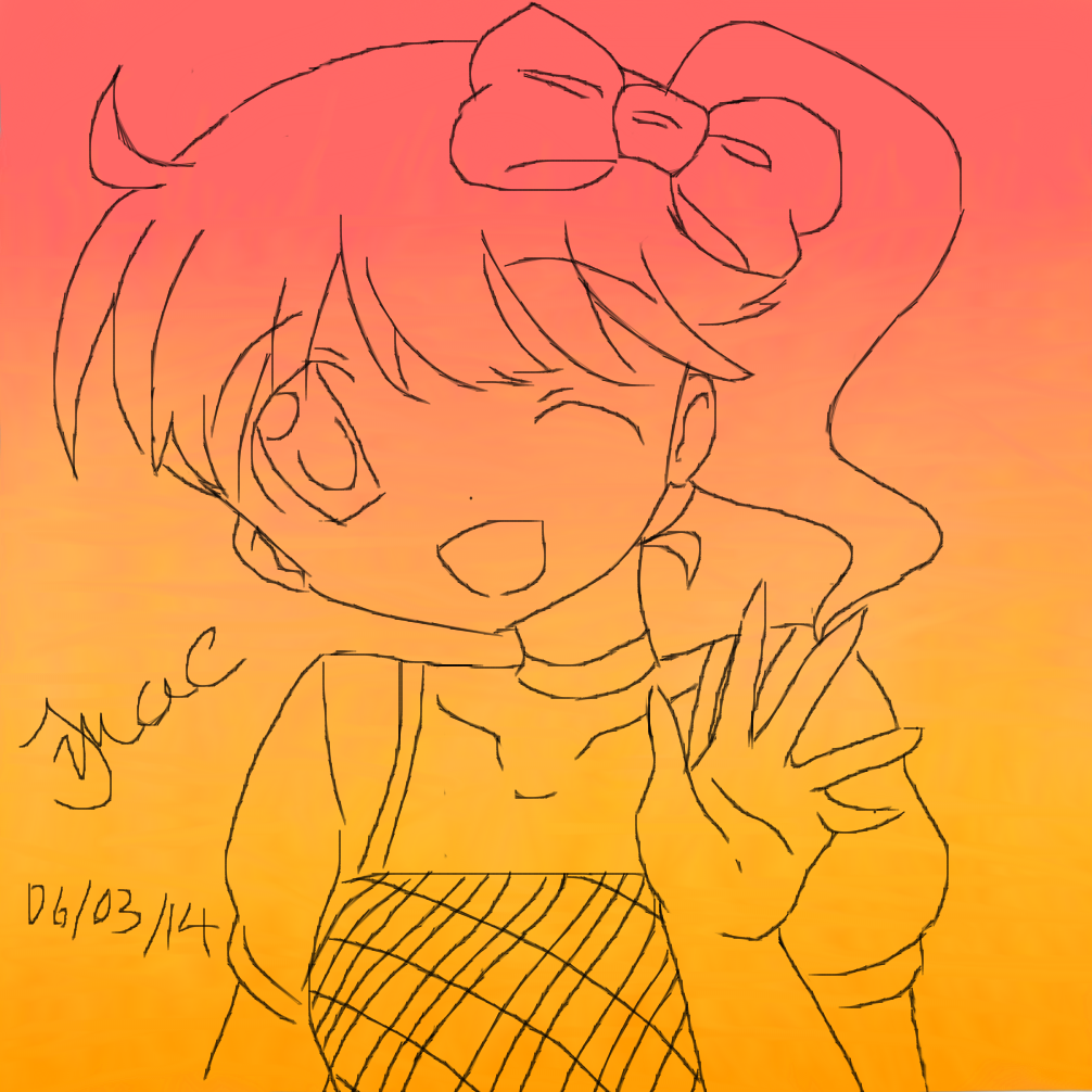 Gradient Anime Girl by MegaOtakuGirl on DeviantArt