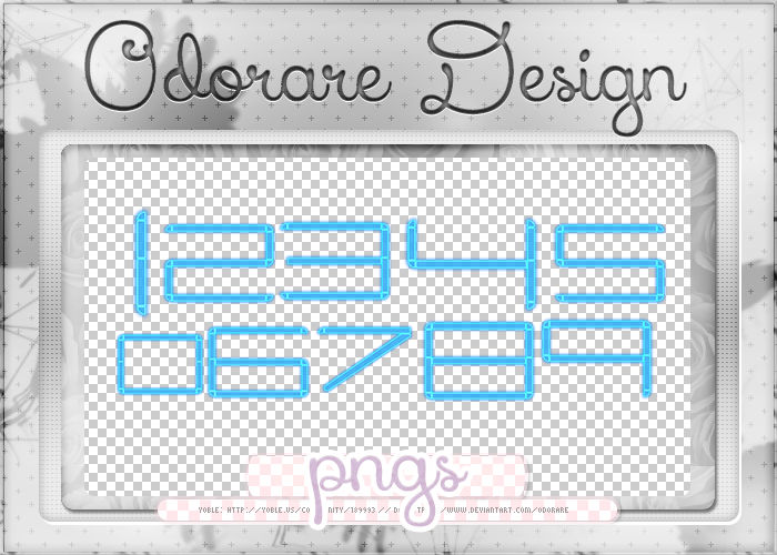 Neon Numbers Png Pack by Odorare-Design on DeviantArt