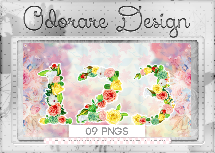 Flowers Numbers Png Odorare design by Odorare-Design on DeviantArt