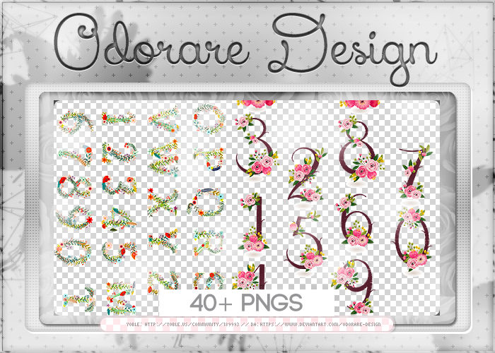 Flowers and Numbers by Odorare-Design on DeviantArt