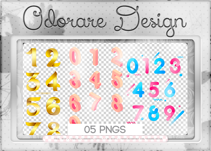 Numbers Png Pack by Odorare-Design on DeviantArt