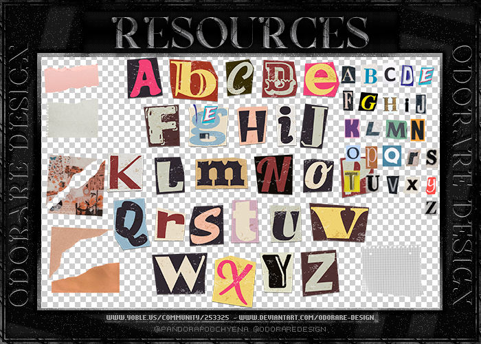 Paper Letters png pack by Odorare-Design on DeviantArt