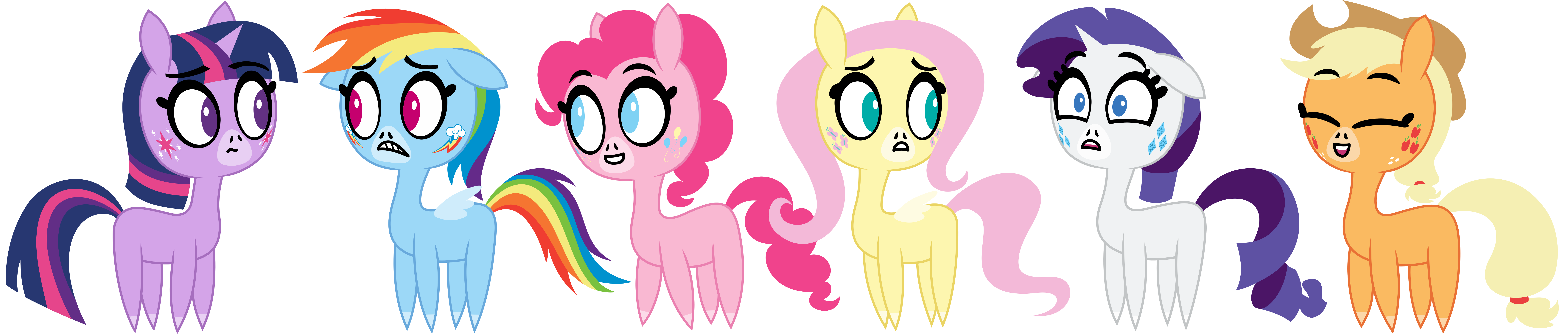 Pretty Pretty Ponies (mane 6) by DewlShock on DeviantArt