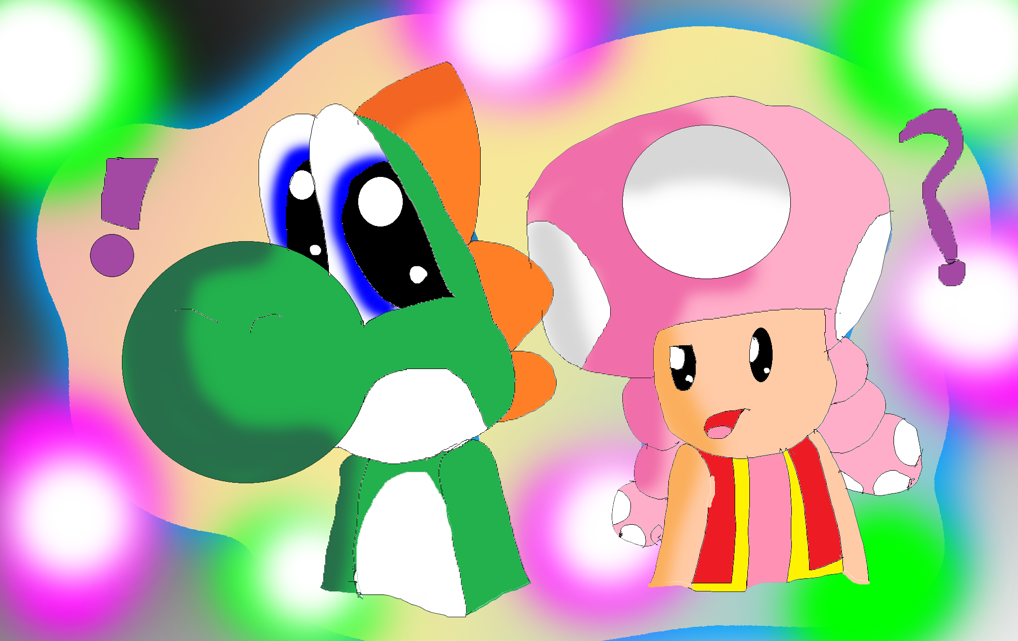 yoshi and toadette dodle :3 by HG-The-Hamster on DeviantArt