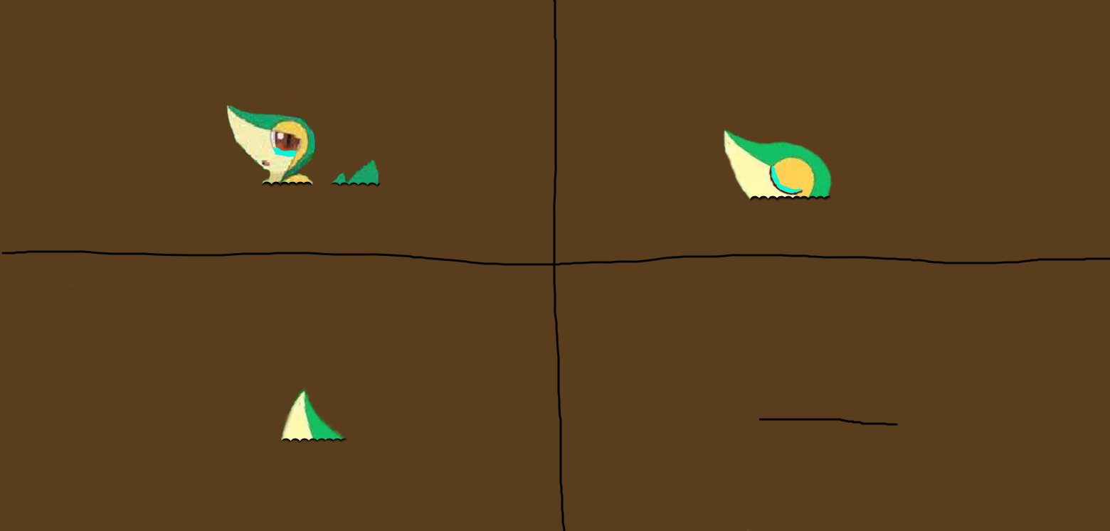 Snivy quicksand comic part 2 ( complete sink ) by Noname0322 on DeviantArt