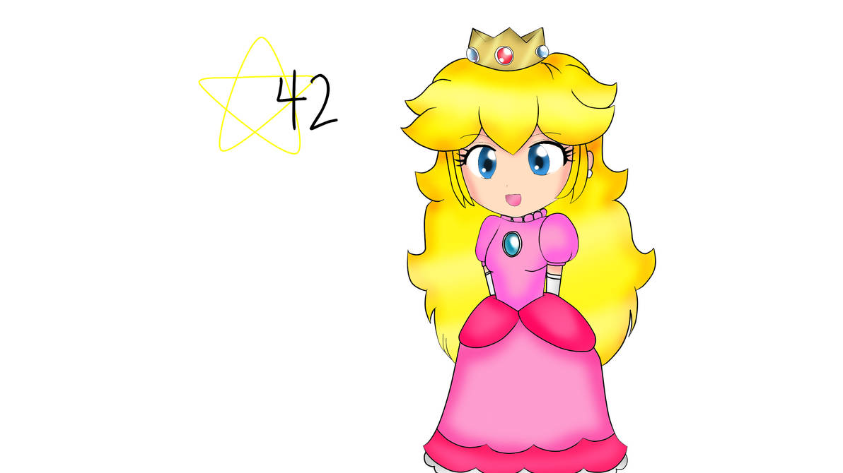 Princess Peach (Color) by Estrella42 on DeviantArt