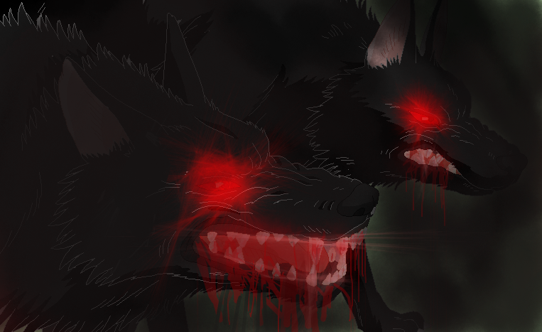 Shadow wolves by prettykittys on DeviantArt