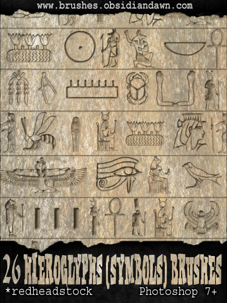 Hieroglyph Symbols Brushes by Project-GimpBC on DeviantArt
