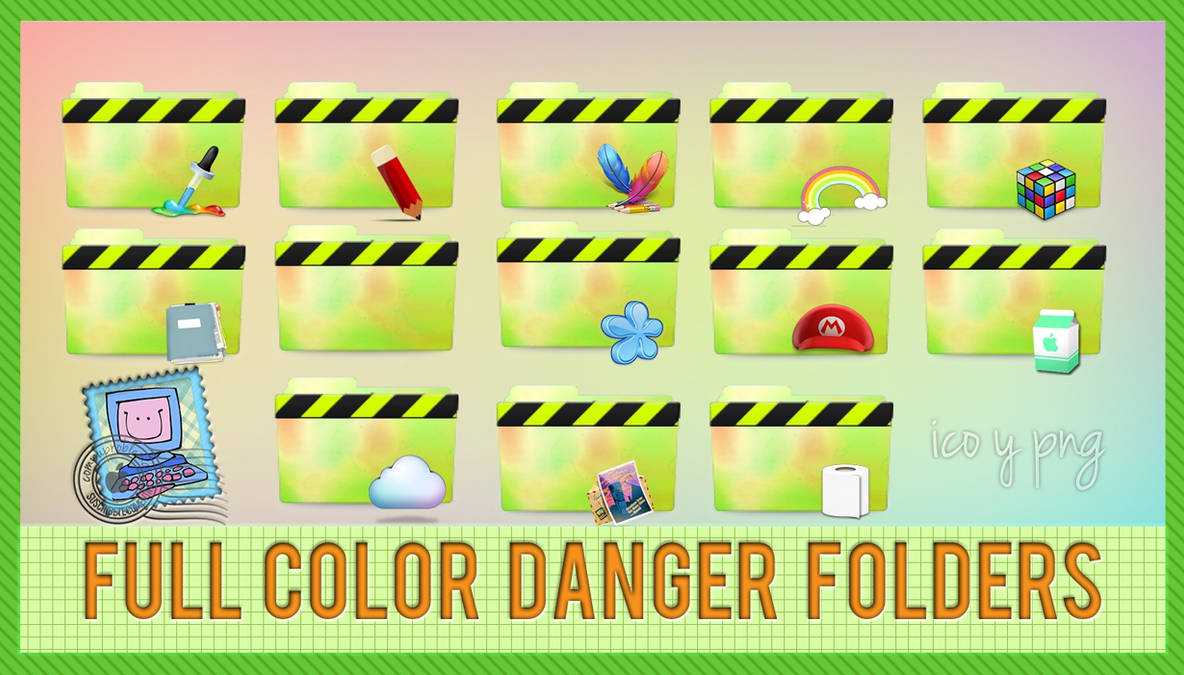 FULL COLOR DANGER FOLDERS (ICO PNG) by Compuproblemas on DeviantArt