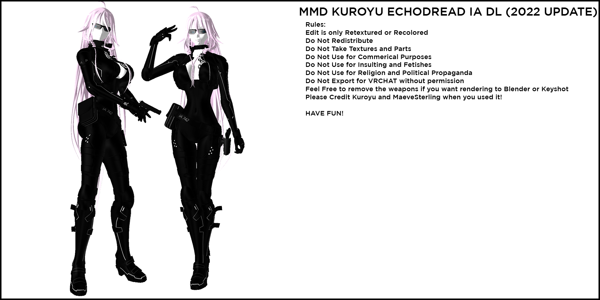 MMD Echodread IA DL (2022 Update) by MaeveSterling on DeviantArt