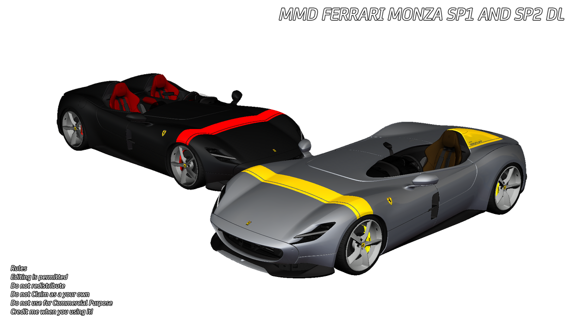 MMD Ferrari Monza SP1 and SP2 DL by MaeveSterling on DeviantArt