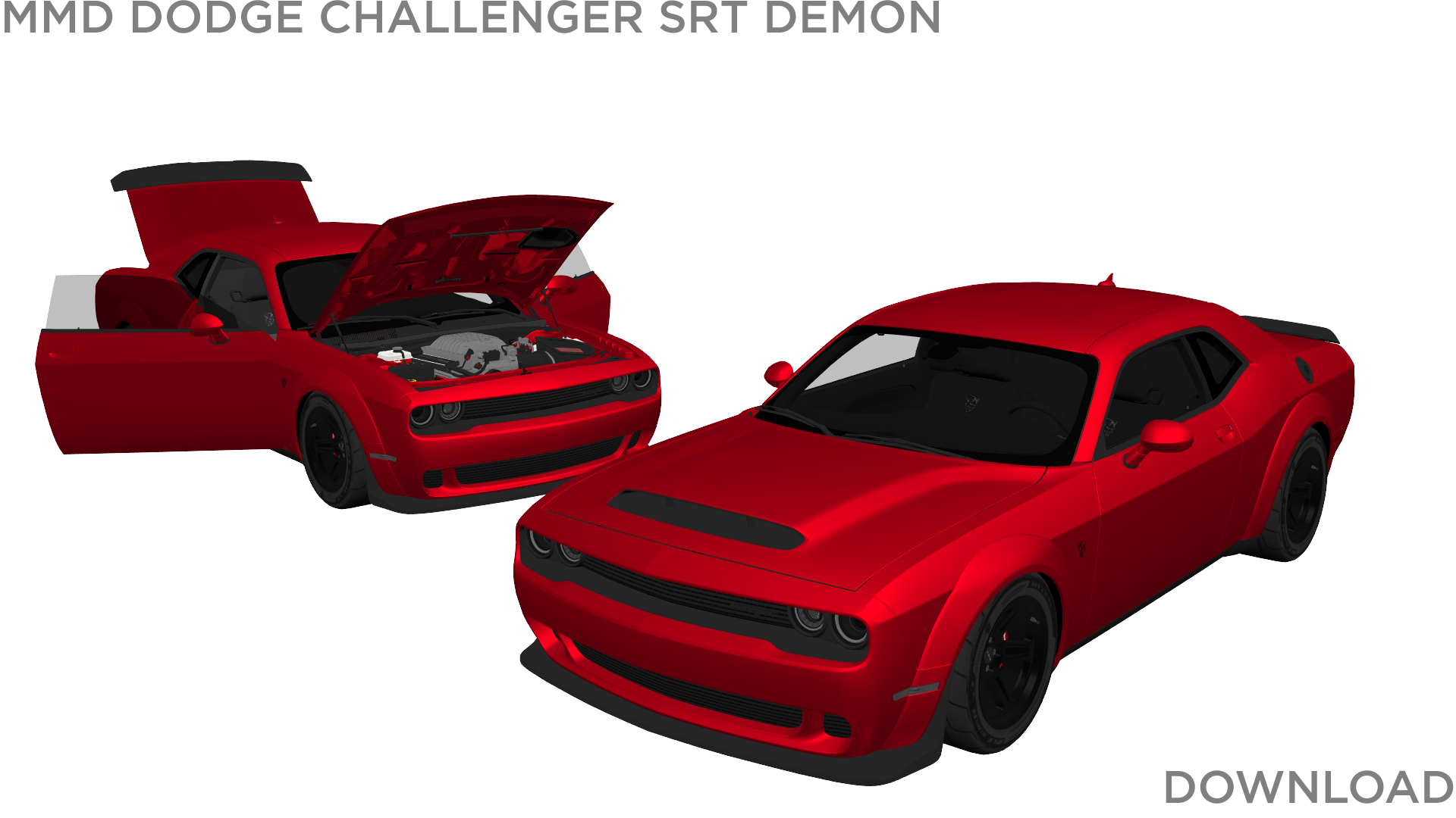 MMD Dodge Challenger SRT Demon DL by MaeveSterling on DeviantArt