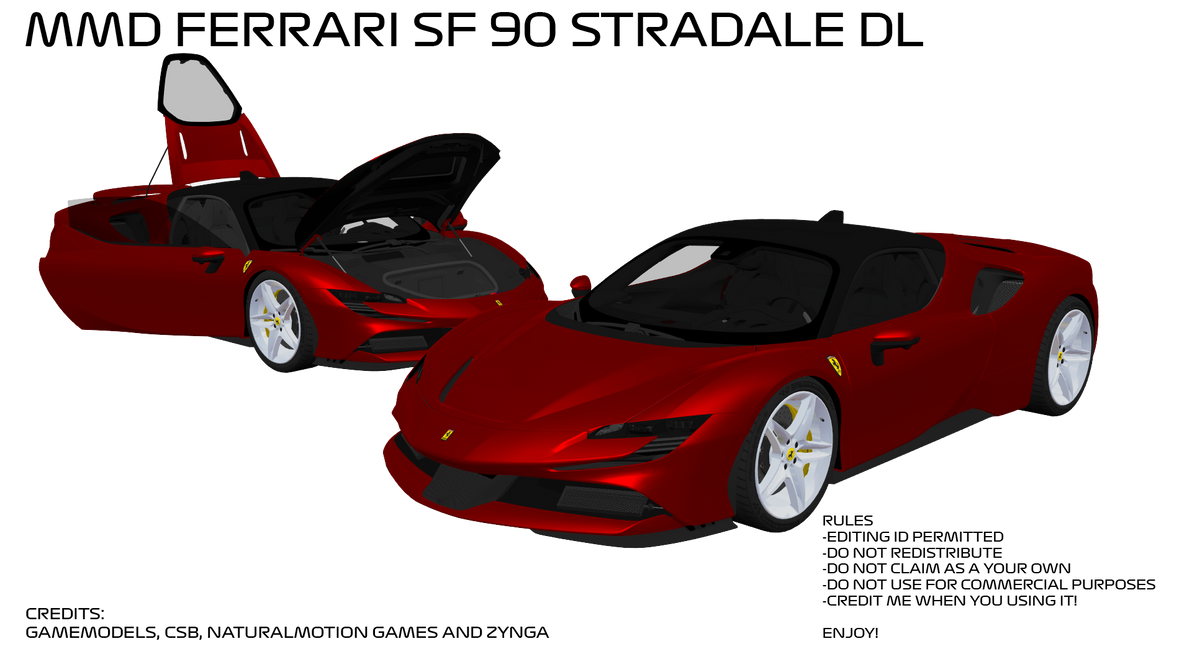 MMD Ferrari SF90 Stradale DL by MaeveSterling on DeviantArt