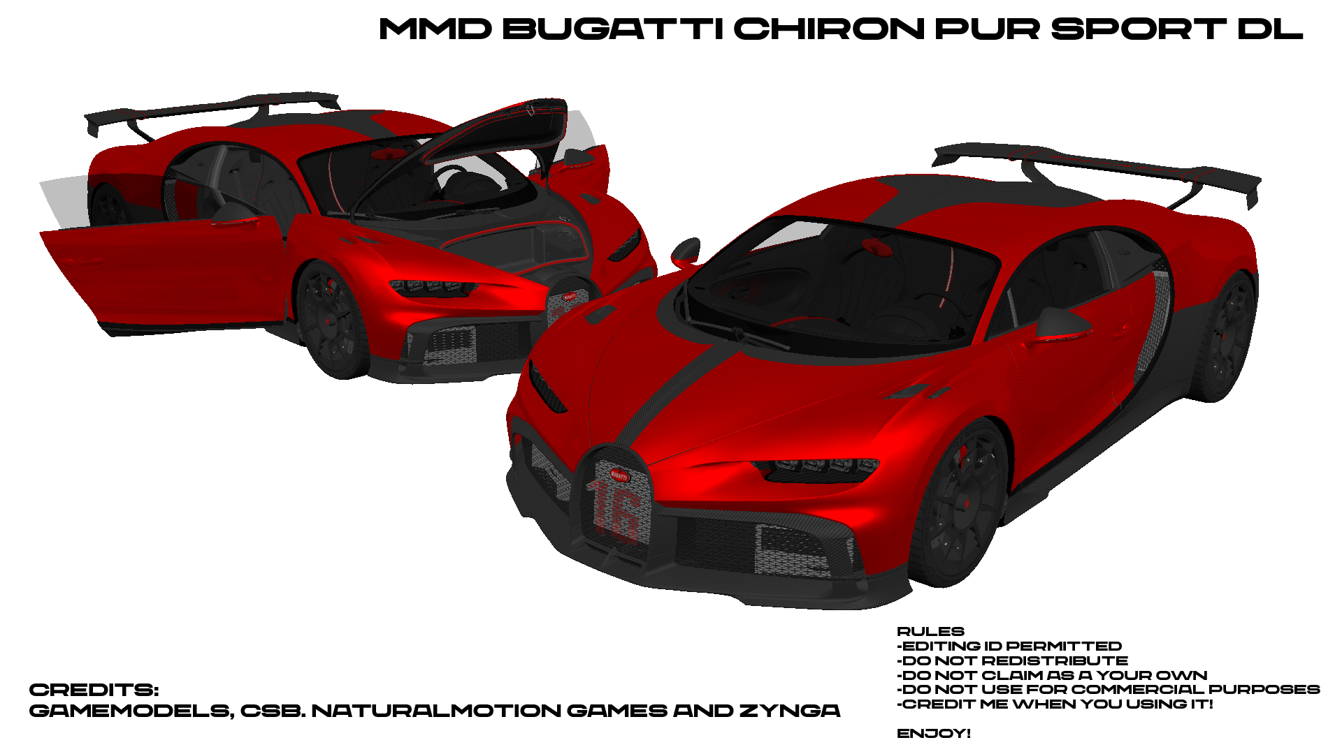MMD Bugatti Chiron Pur Sport DL by MaeveSterling on DeviantArt