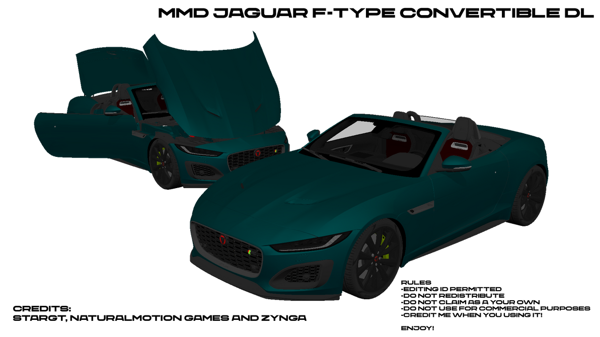 MMD Jaguar F-Type Convertible DL by MaeveSterling on DeviantArt