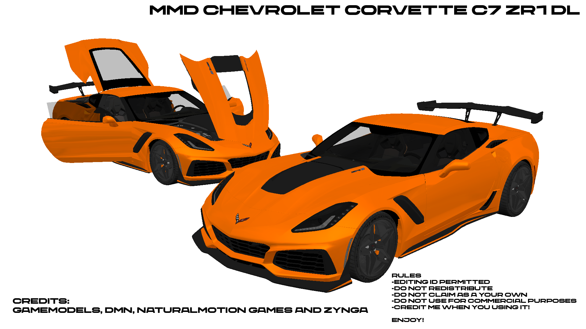 MMD Chevrolet Corvette C7 ZR1 DL by MaeveSterling on DeviantArt