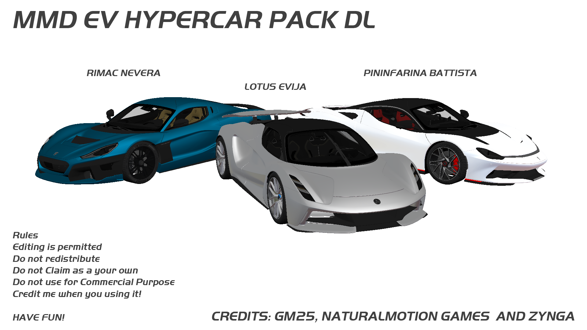MMD EV Hypercar Pack DL by MaeveSterling on DeviantArt