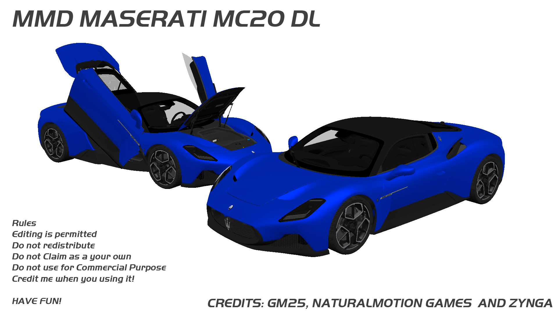 MMD Maserati MC20 DL by MaeveSterling on DeviantArt