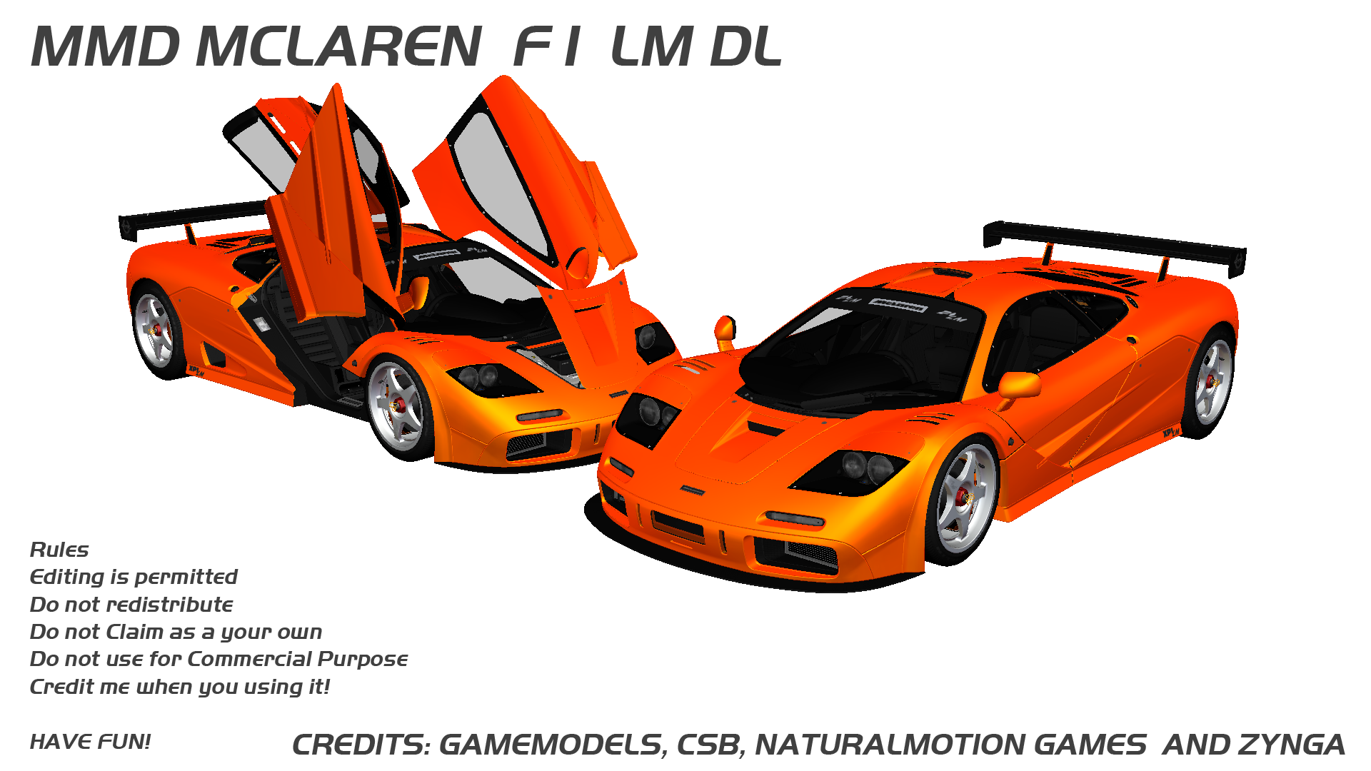 MMD McLaren F1 LM DL by MaeveSterling on DeviantArt