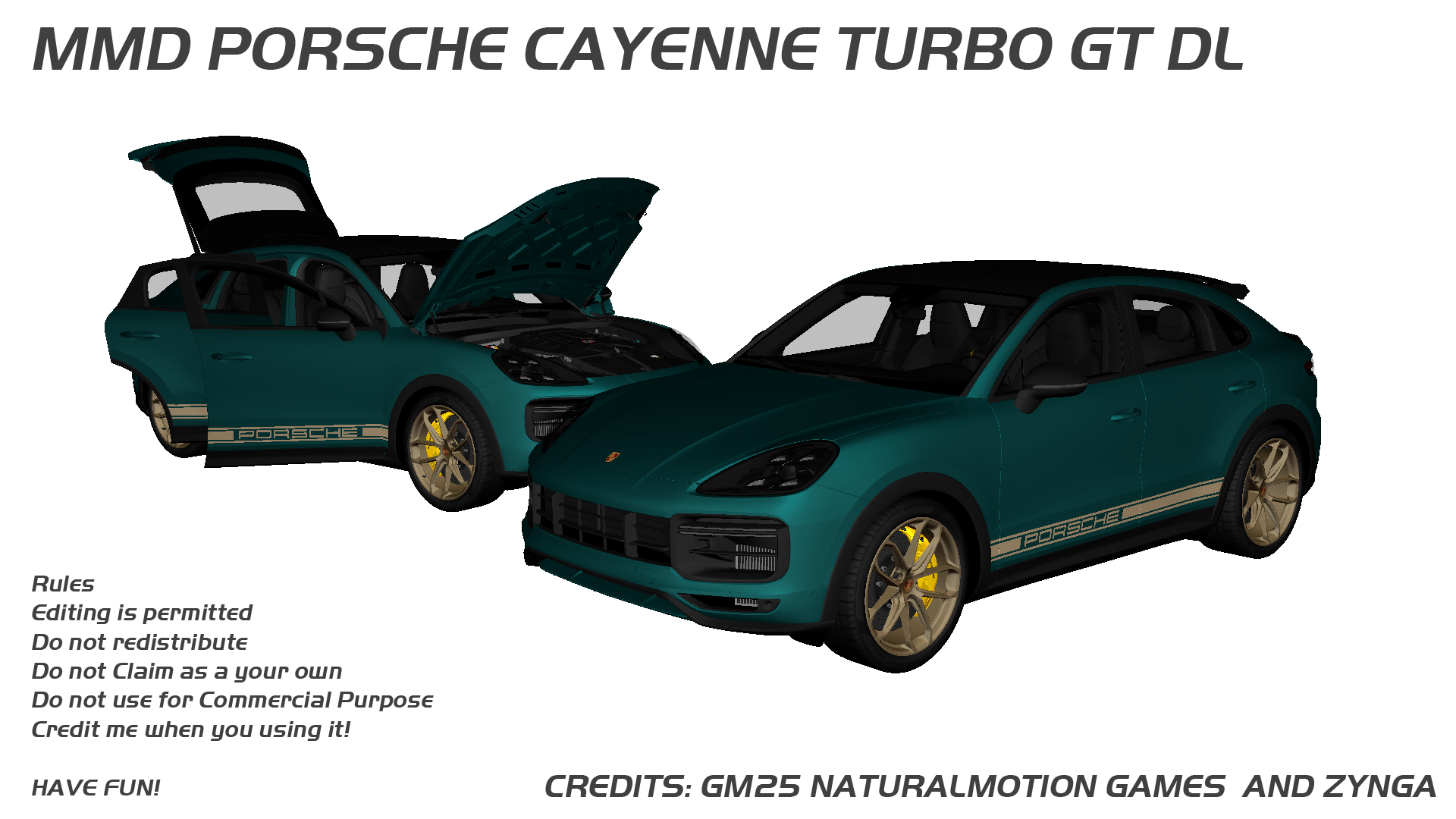 MMD Porsche Cayenne Turbo GT DL by MaeveSterling on DeviantArt