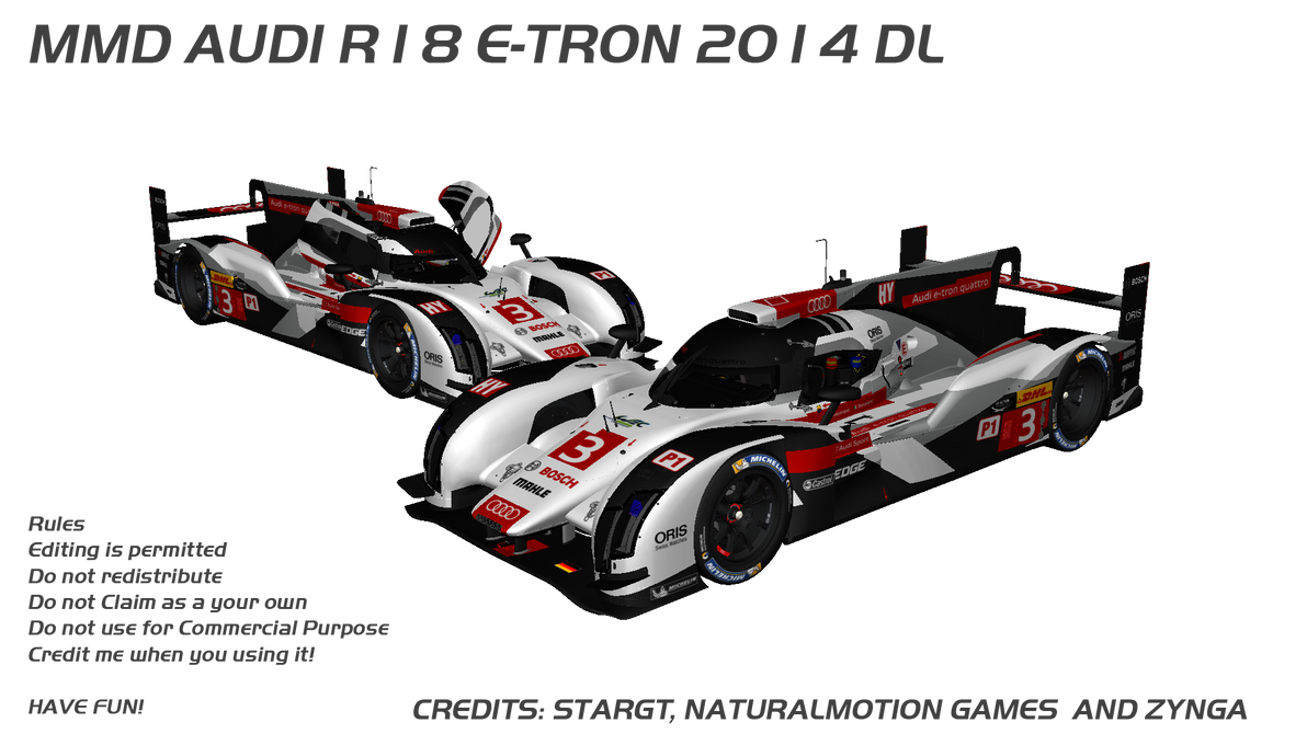MMD Audi R18 E-Tron 2014 DL by MaeveSterling on DeviantArt