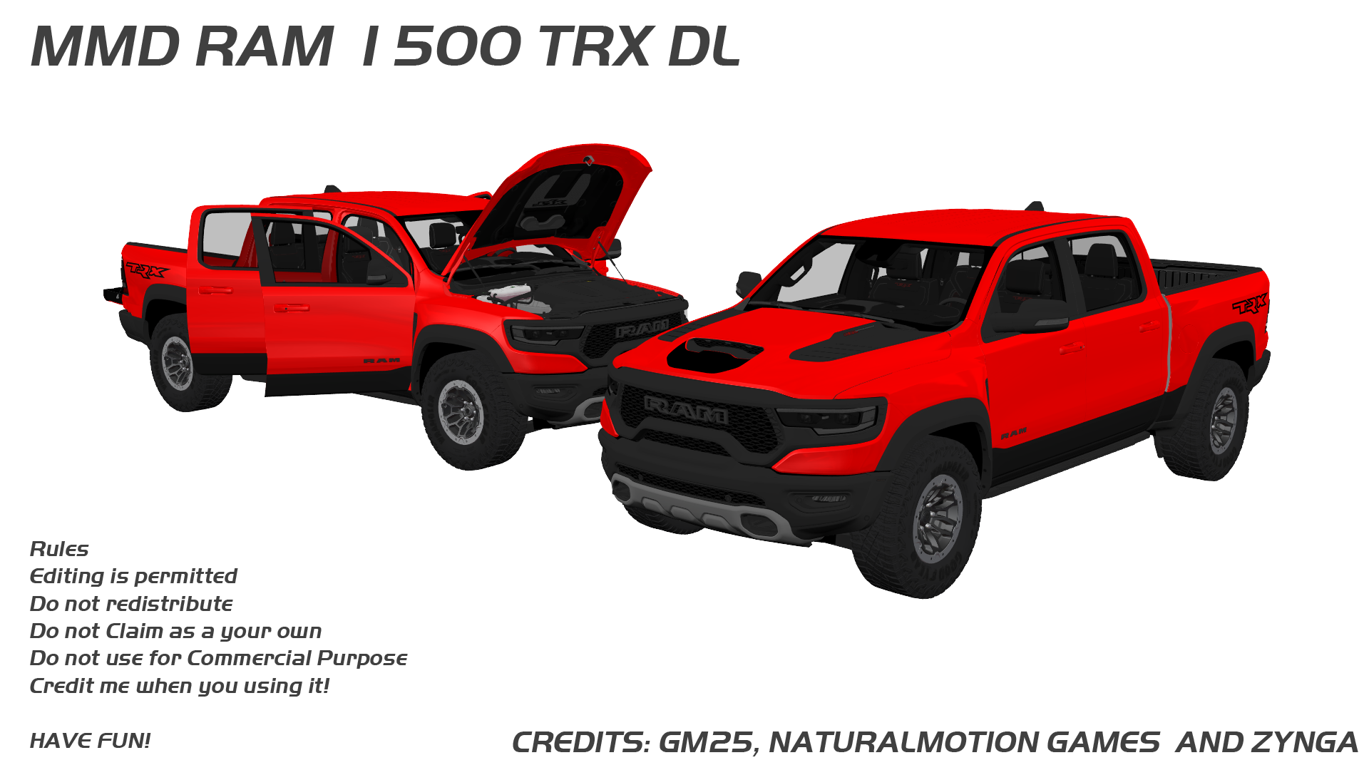 MMD RAM 1500 TRX DL by MaeveSterling on DeviantArt