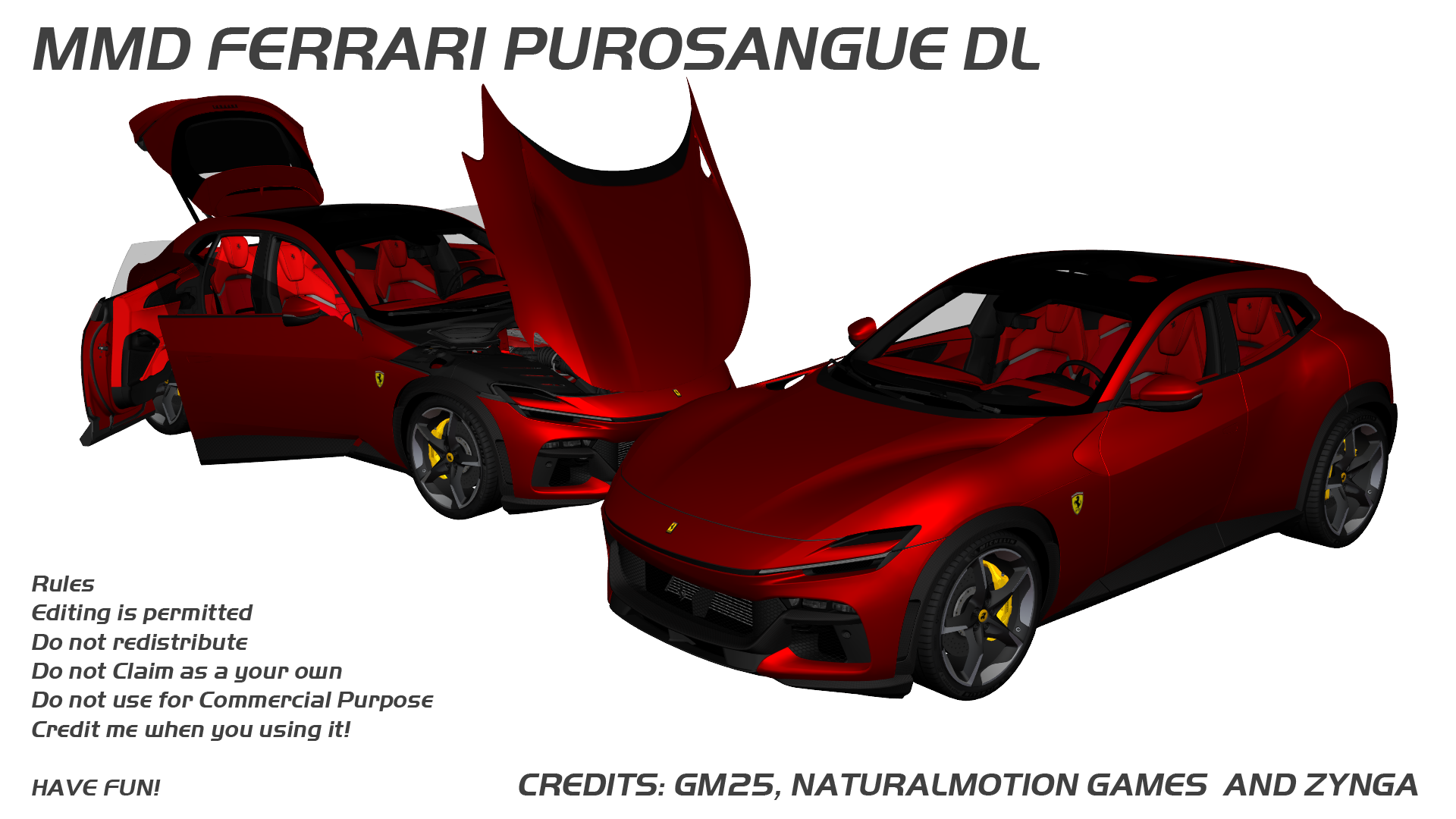 MMD Ferrari Purosangue DL by MaeveSterling on DeviantArt