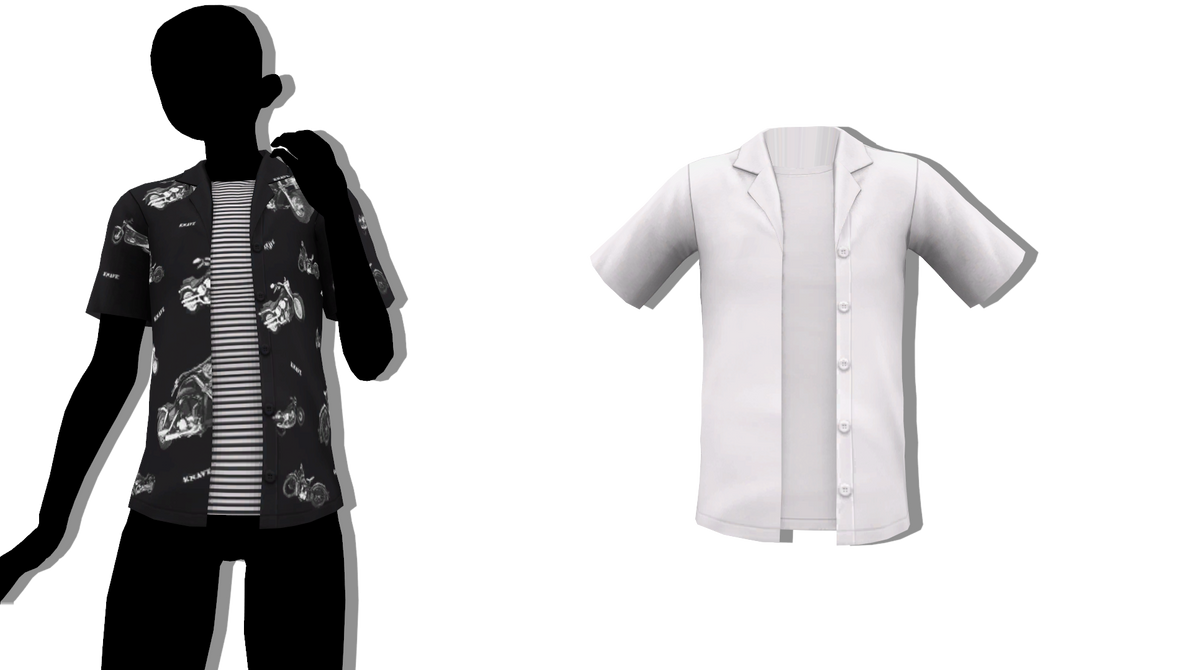 MMD - Sims 4 Aloha Shirt by fake-n-true on DeviantArt