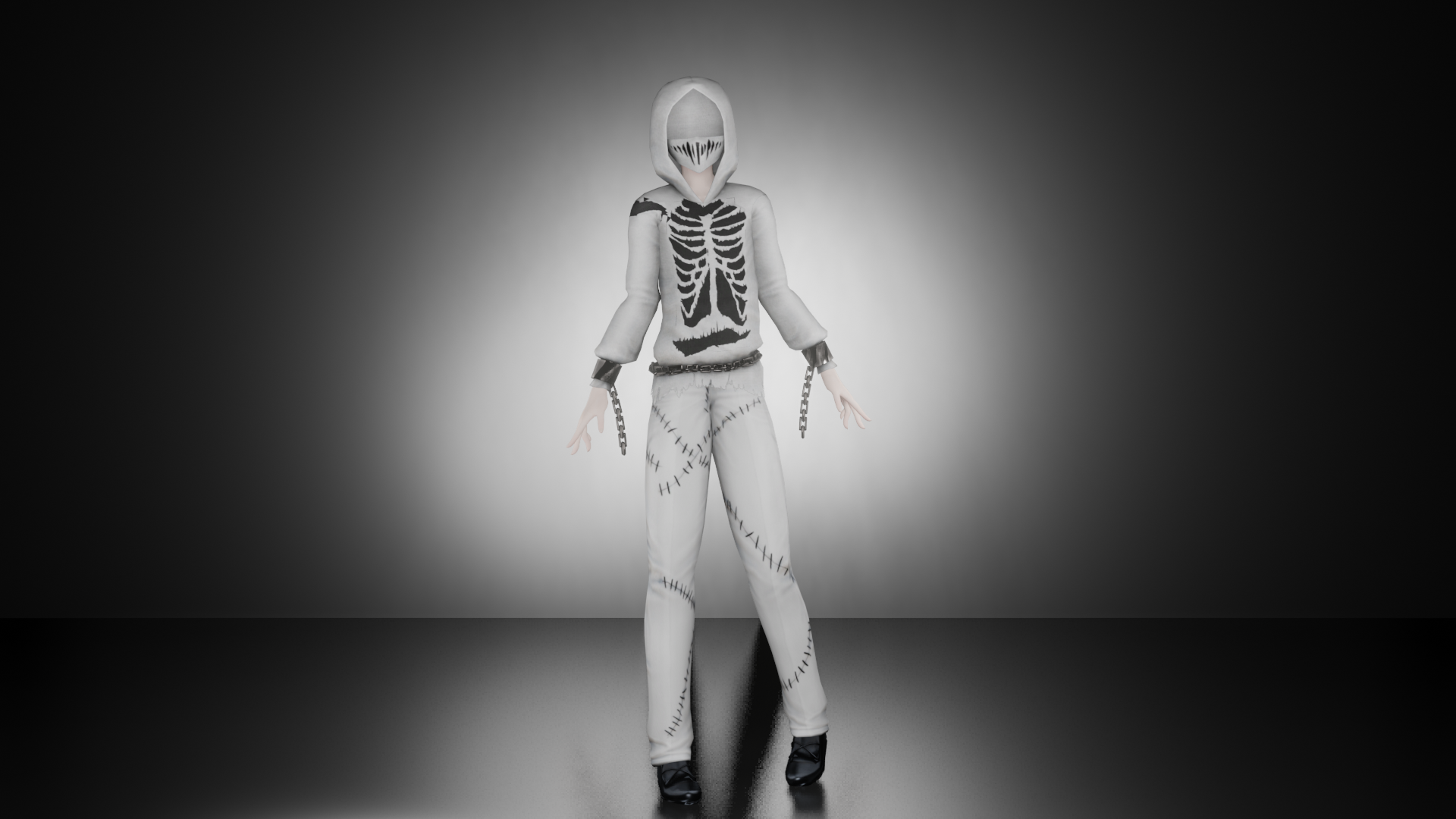 MMD TDA Halloween Outfit #4 - Skeleton by fake-n-true on DeviantArt