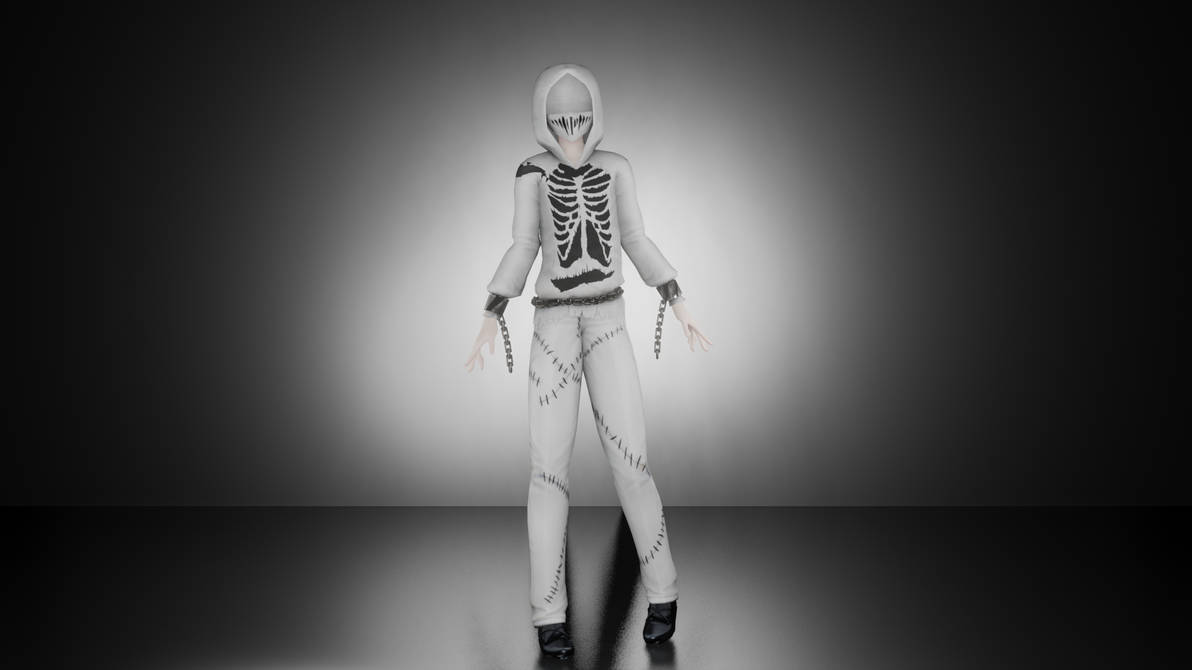 MMD TDA Halloween Outfit #4 - Skeleton by fake-n-true on DeviantArt